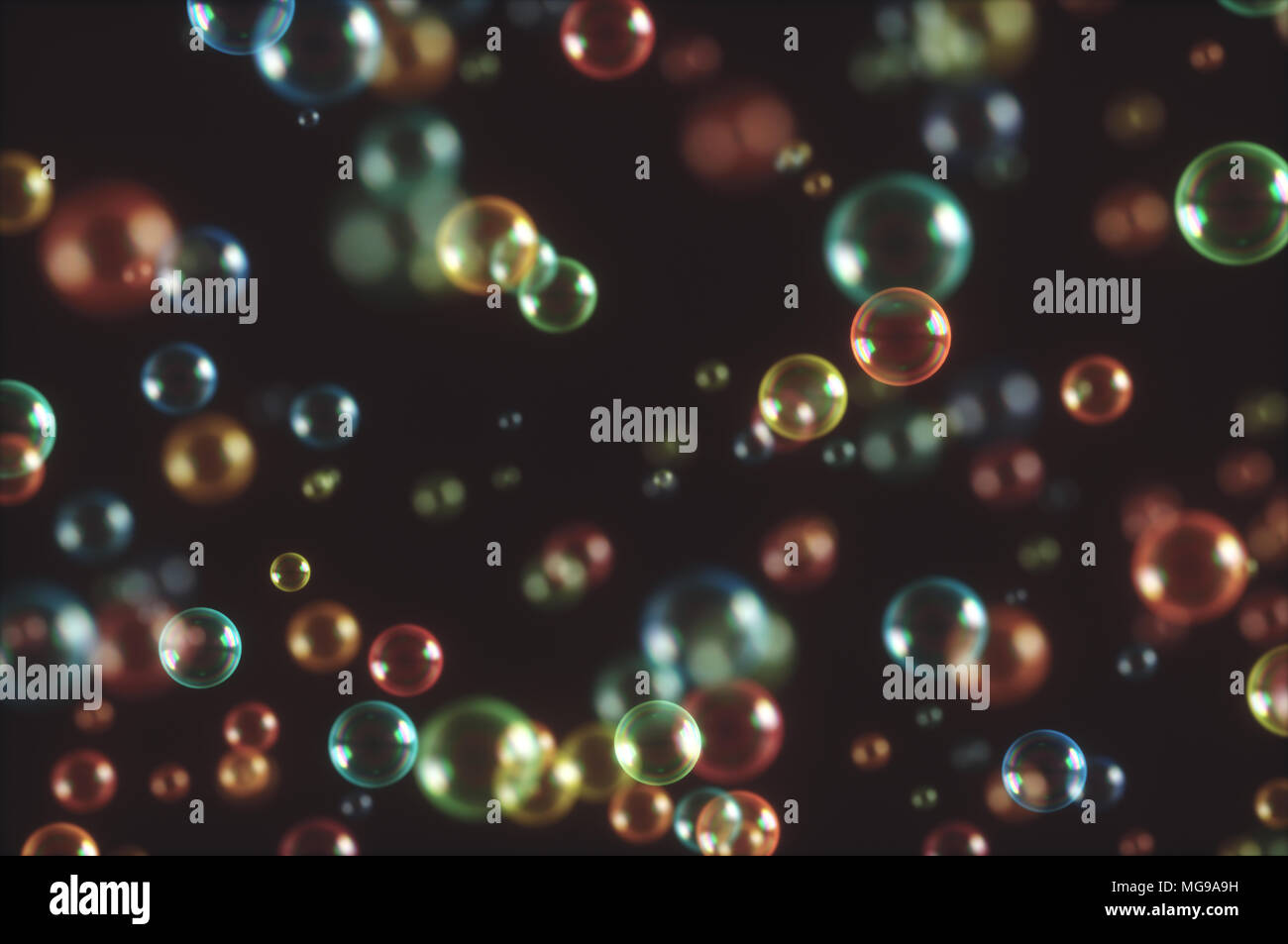 Bubbles against black background, illustration Stock Photo - Alamy