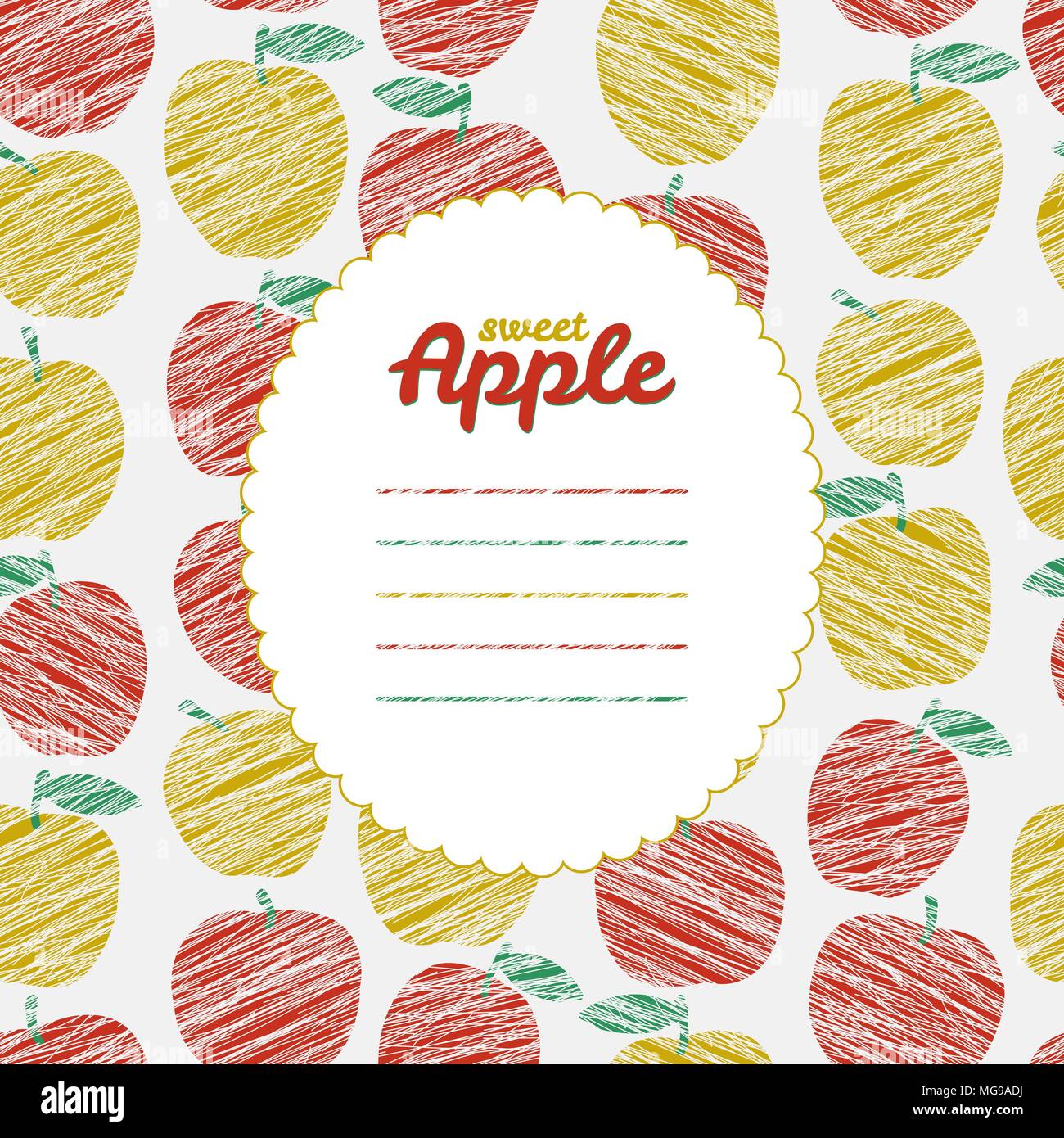 Colorful apple text Stock Vector Images - Alamy
