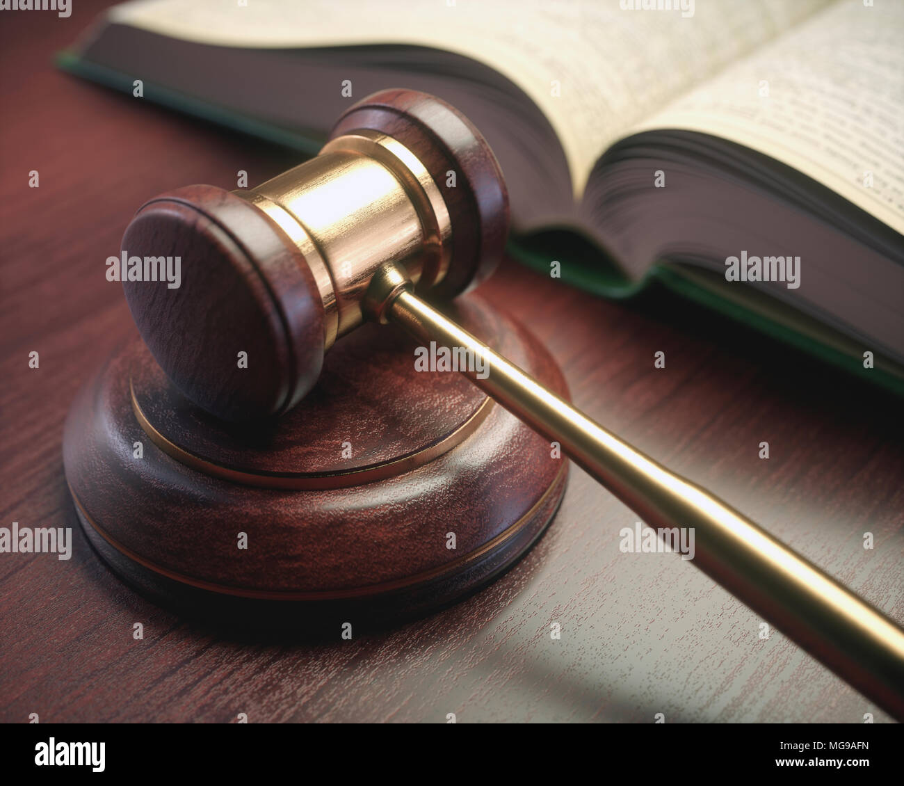 Judge's gavel and book Stock Photo - Alamy