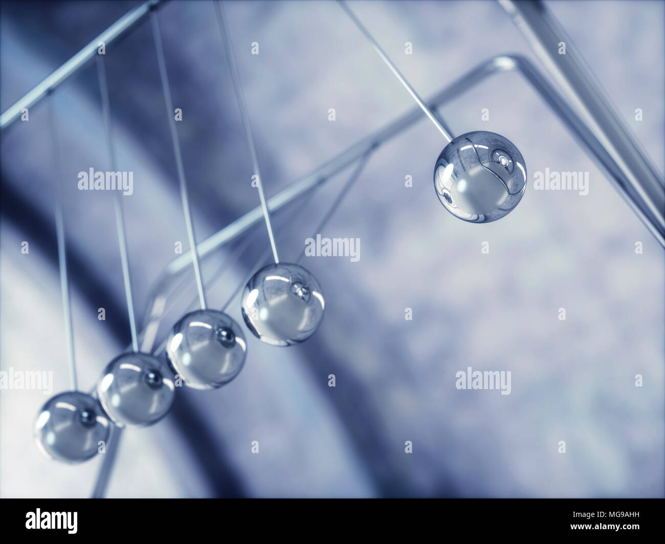 Newton's cradle momentum hi-res stock photography and images - Alamy