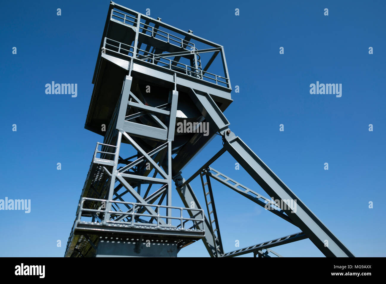 Mine shaft headframe Stock Photo - Alamy