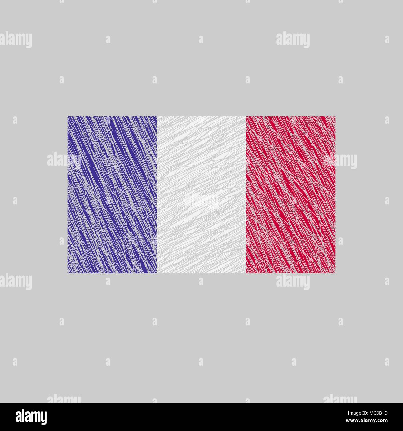 France flag with transparent background. Scratched texture Stock Vector ...