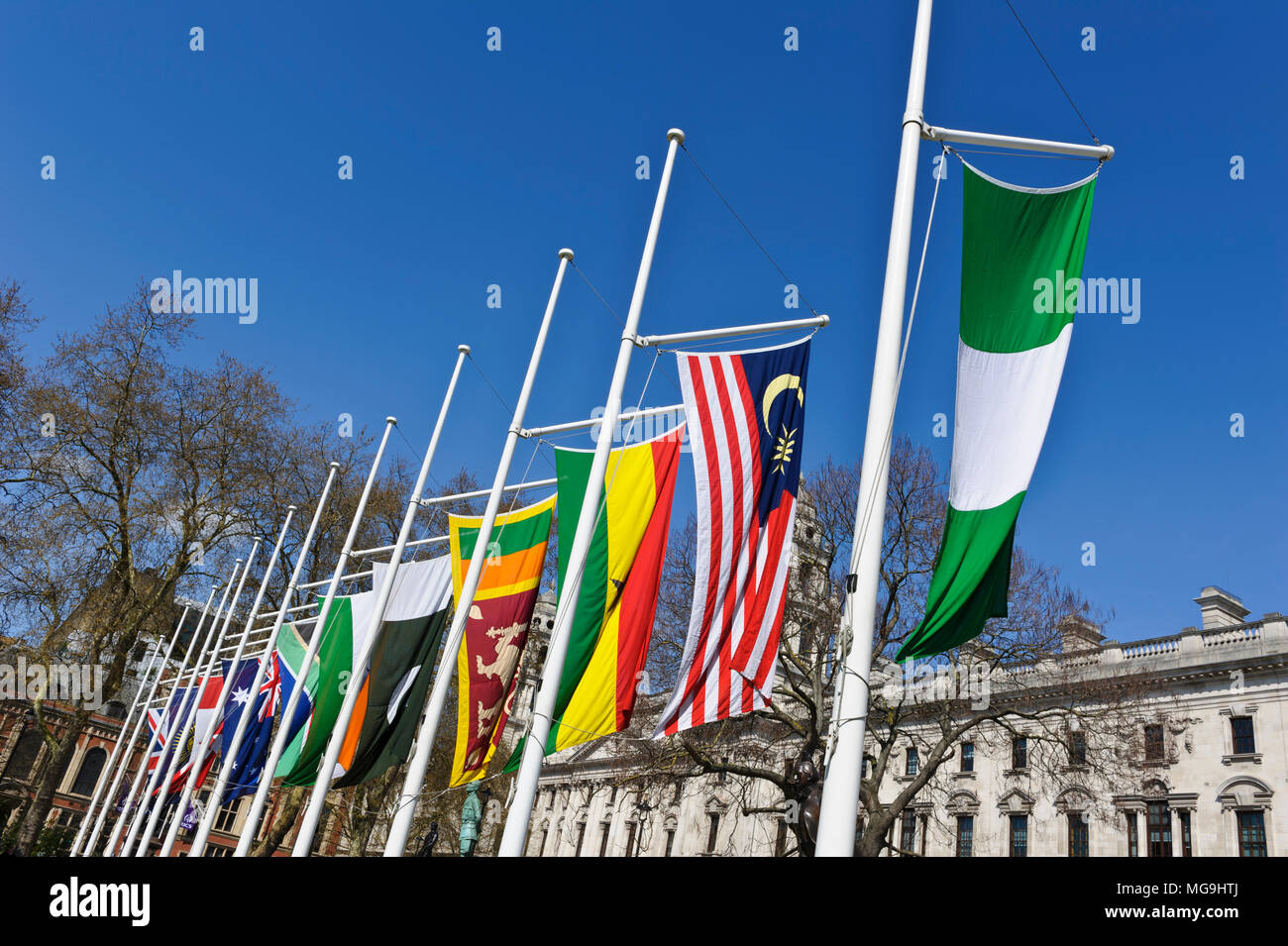 Flags parliament square hi-res stock photography and images - Alamy