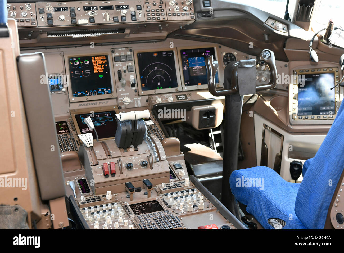 Cockpit, display, Air China, China Airways, B 777-300er, B777, 300 ...