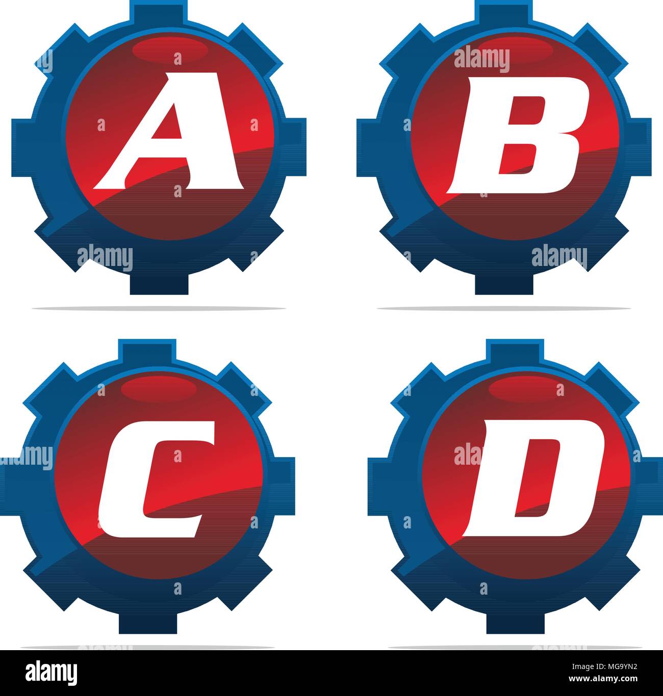 Gear Vector Template Set Stock Vector Image & Art - Alamy