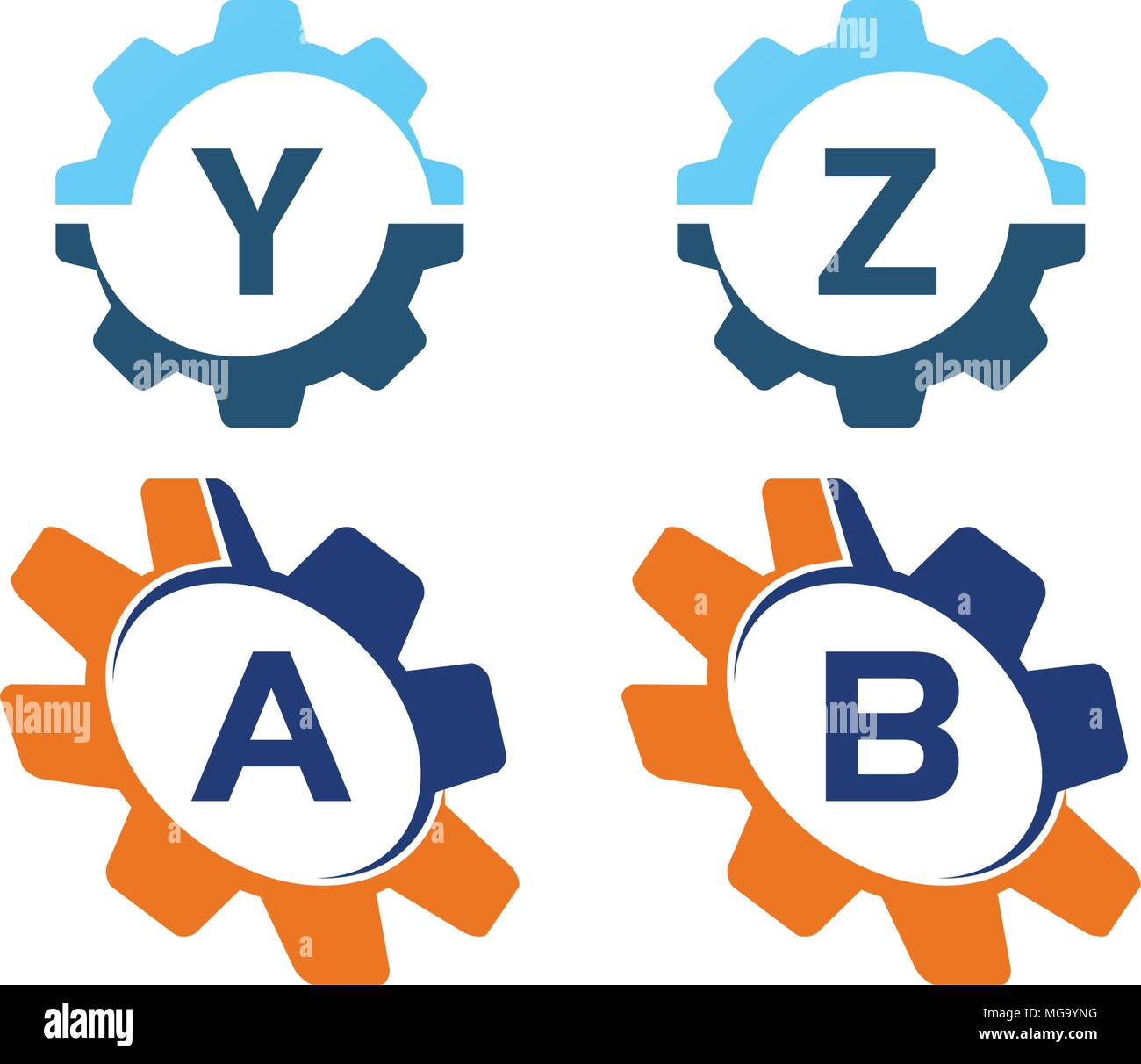 Gear Vector Template Set Stock Vector Image & Art - Alamy
