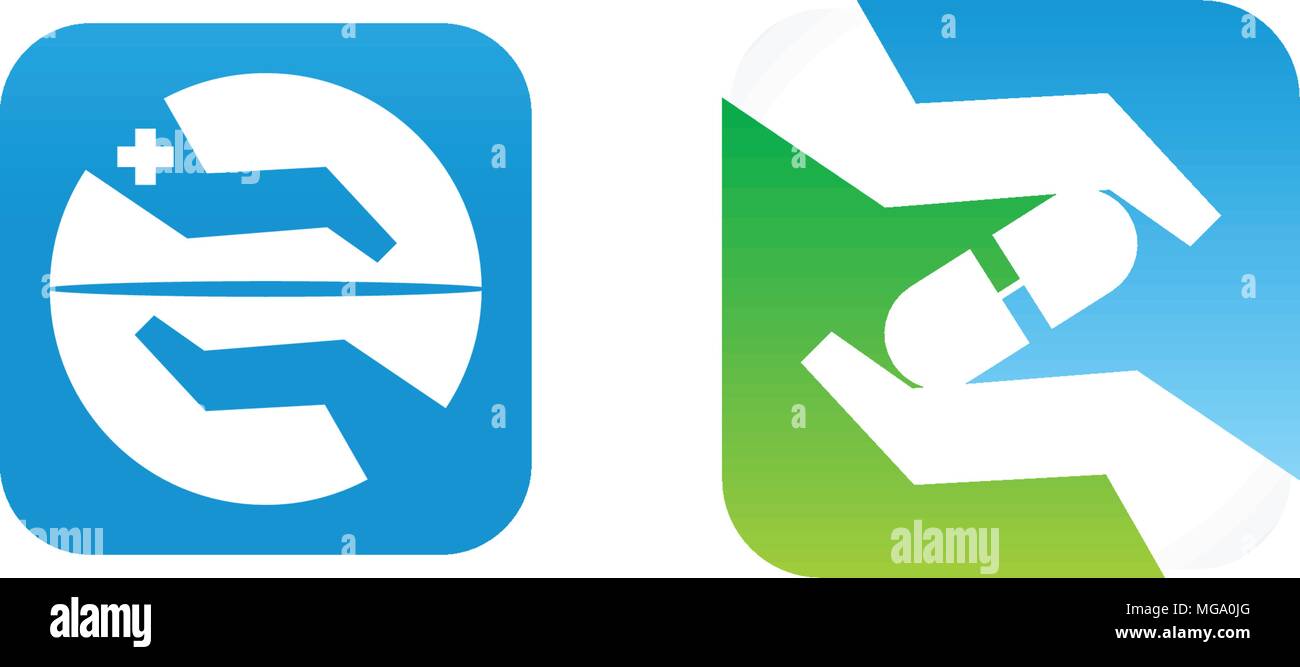 Hand Capsule Healing Health Set Stock Vector Image & Art - Alamy