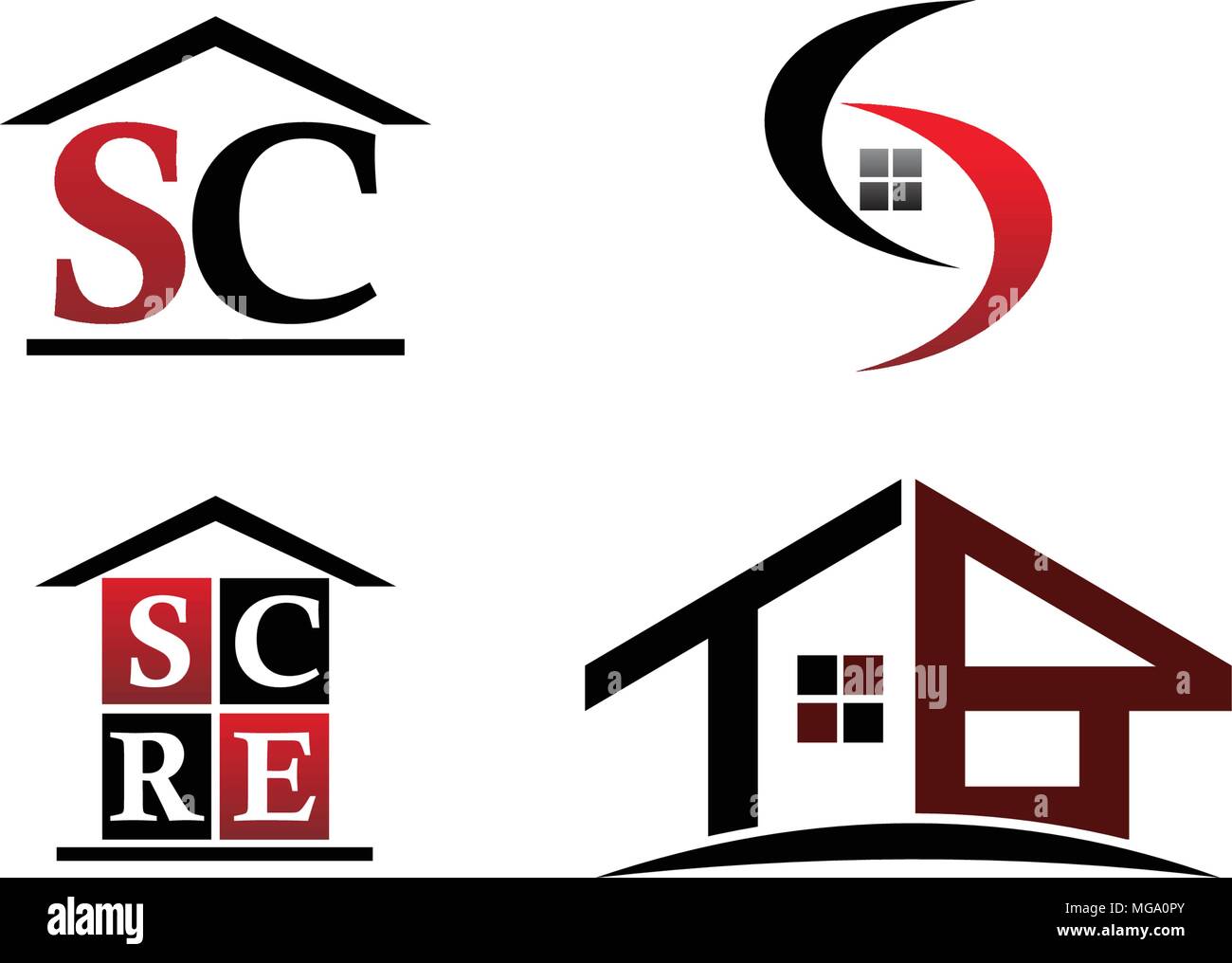 Window template logo development Stock Vector Images - Alamy