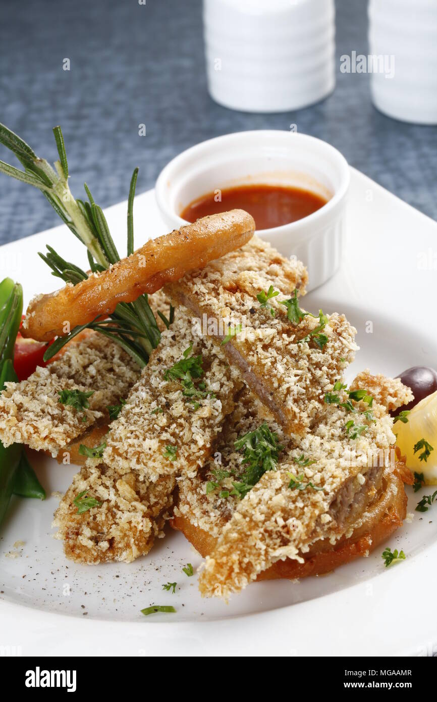 fried fish fillet Stock Photo - Alamy