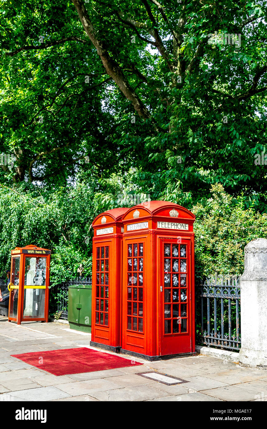 Red telephone box in London, England Stock Photo - Alamy