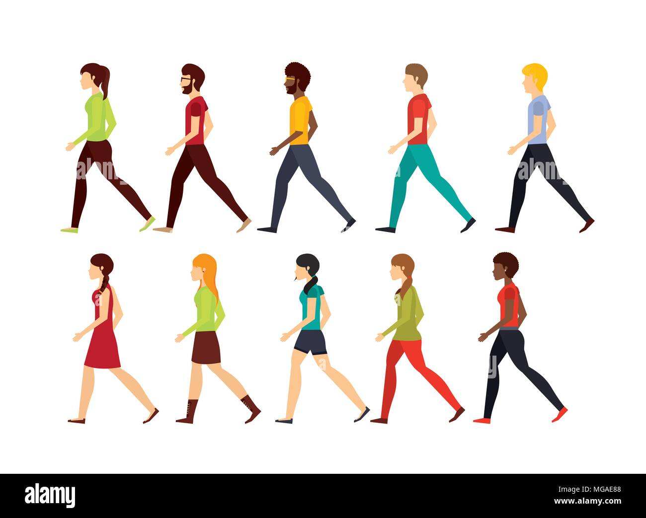 Heel and toe walk Cut Out Stock Images & Pictures - Alamy