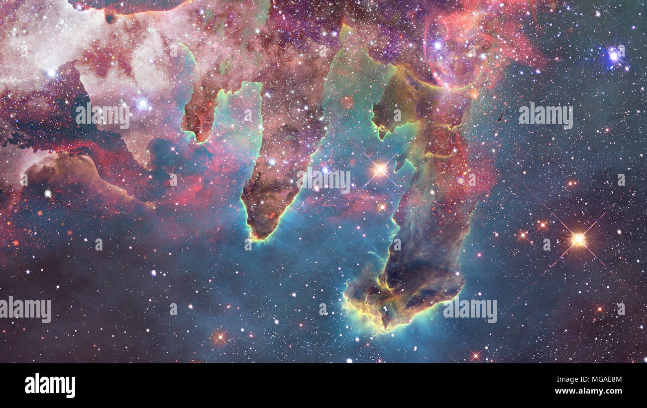 Universe filled with stars, nebula and galaxy. Elements of this image ...