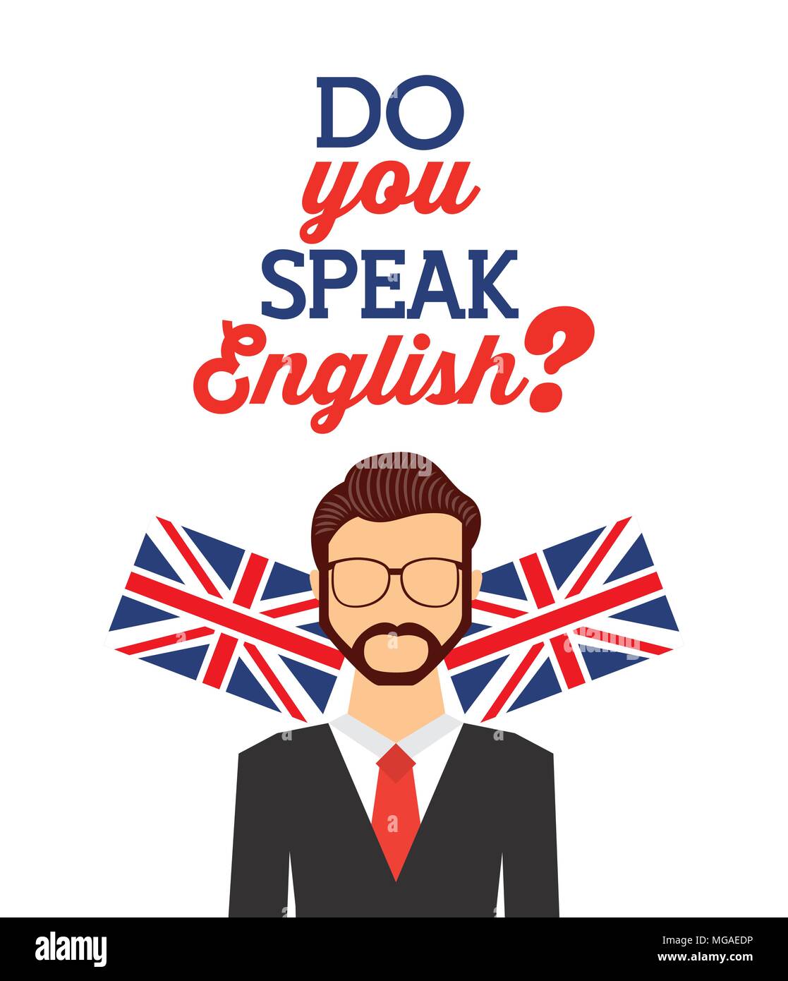 learn english design, vector illustration eps10 graphic Stock Vector ...