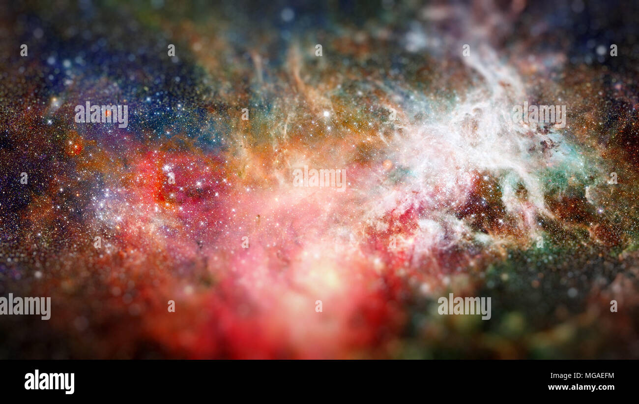 Nebula in space. Science fiction art with small DOF. Elements of this ...