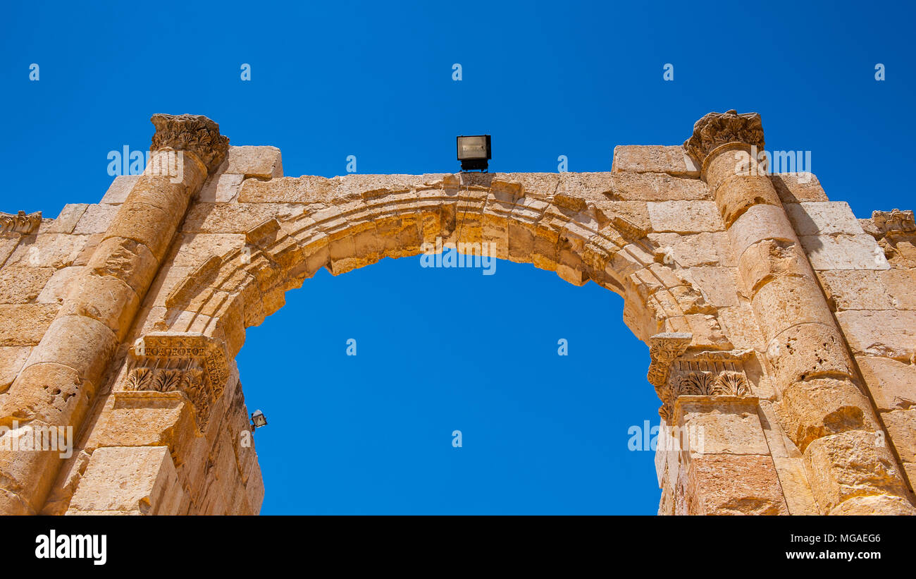 South gate of the Ancient Roman city of Gerasa, modern Jerash, Jordan ...