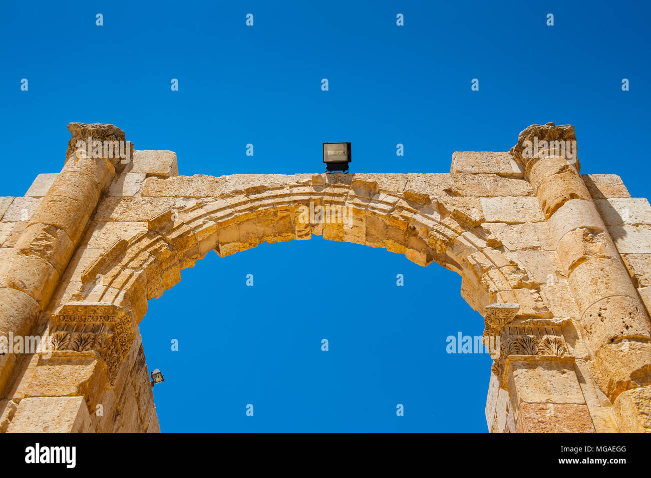 South gate of the Ancient Roman city of Gerasa, modern Jerash, Jordan ...