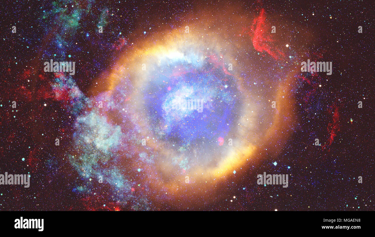 Nebula and stars in outer space. Elements of this image furnished by ...