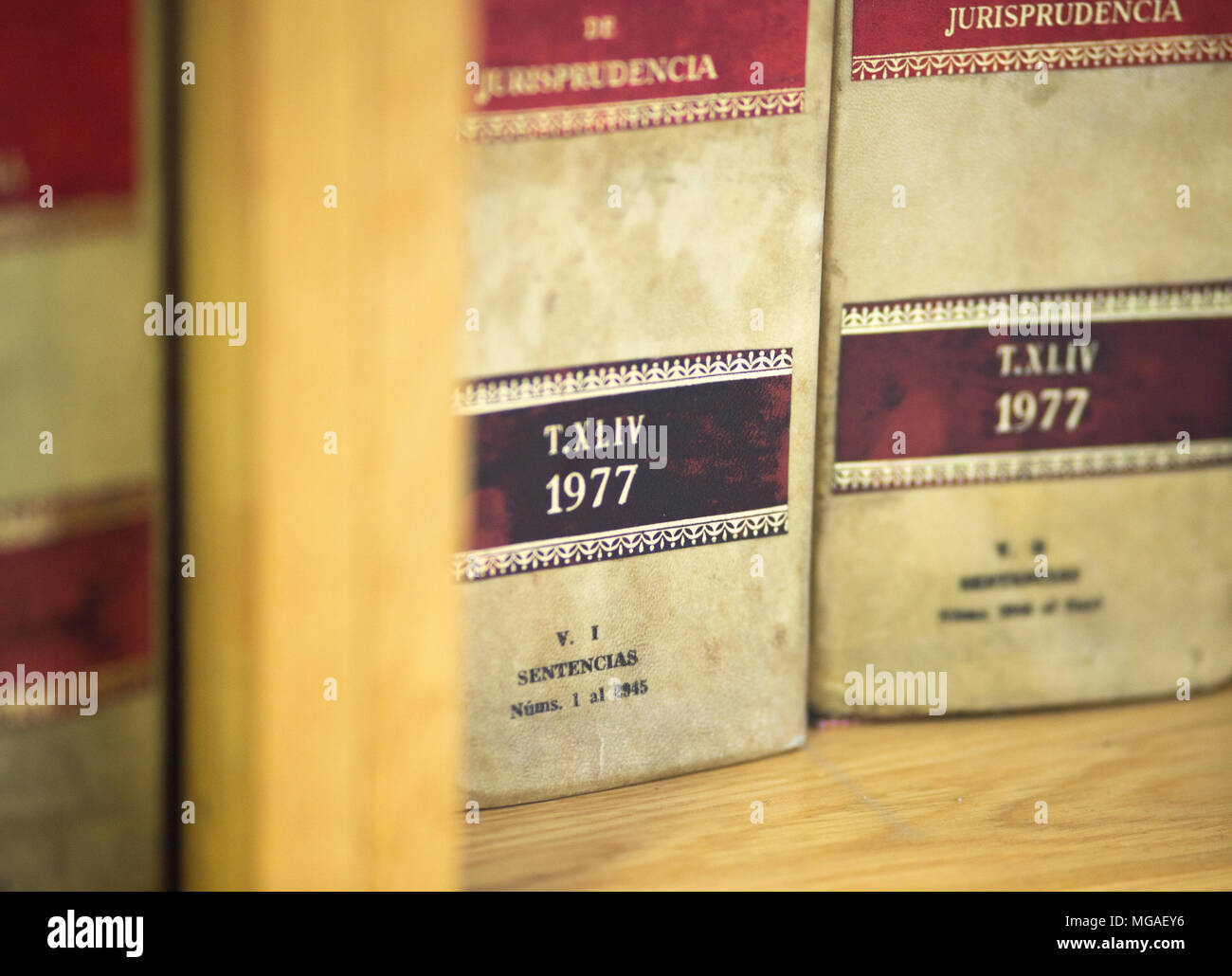 Law firm offices old legal report books on bookshelf. The book models ...