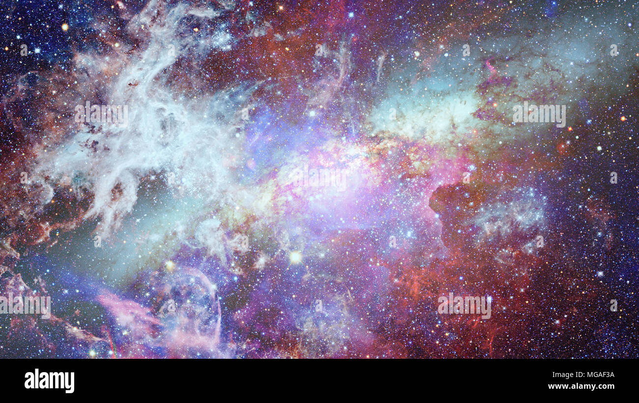 Galaxy and nebula. Elements of this Image Furnished by NASA Stock Photo ...