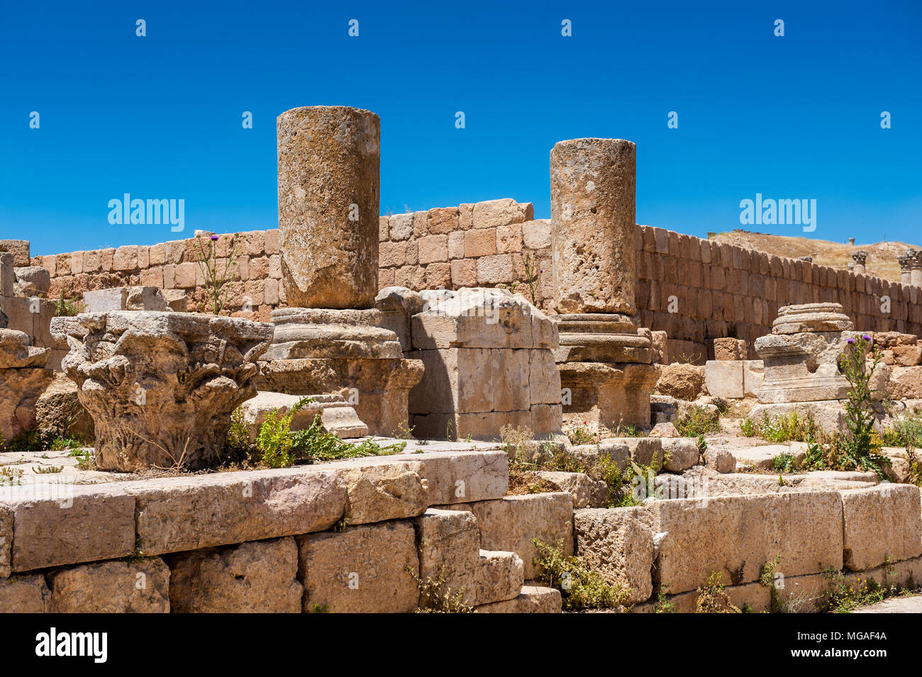 Ruins of Gerasa, modern Jerash, Jordan Stock Photo - Alamy