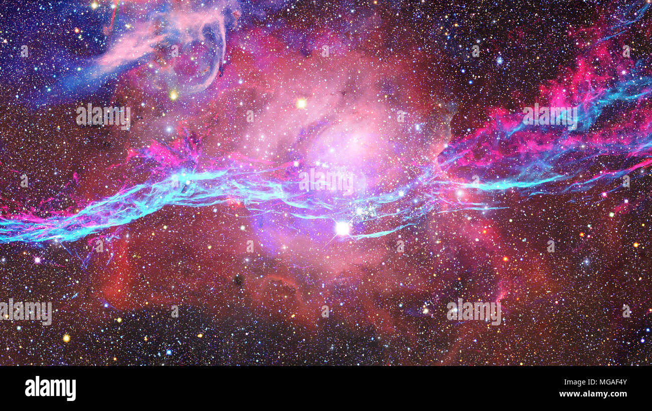Nebula and stars in outer space. Elements of this image furnished by ...