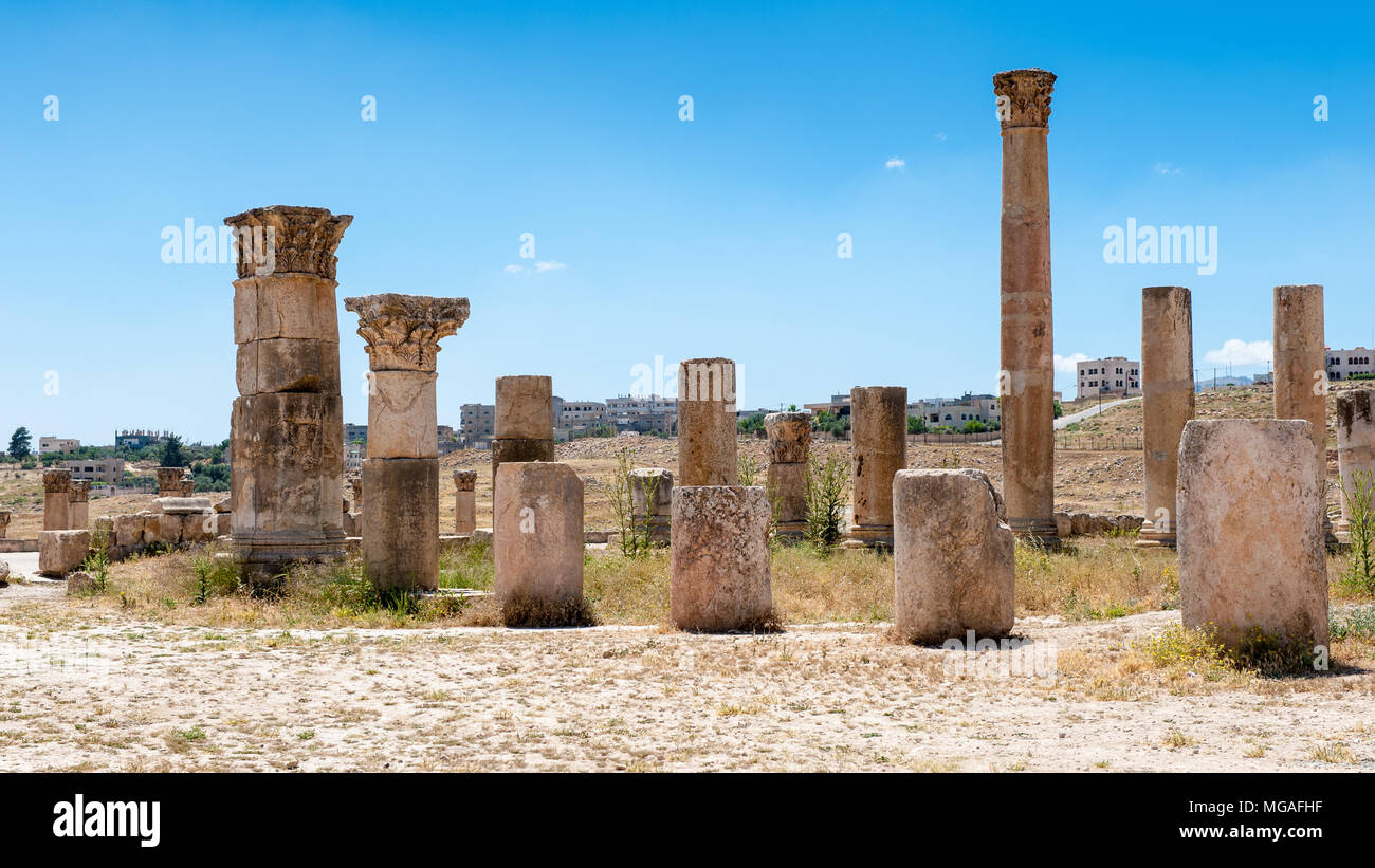 Columns of Jerash, Jordan Stock Photo - Alamy