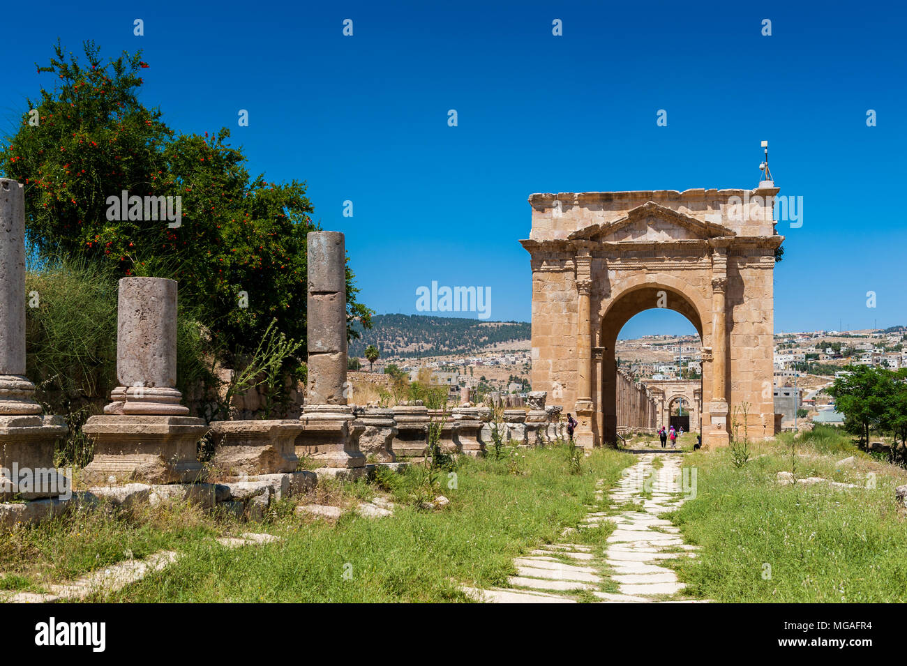North Gate, Ancient Roman city of Gerasa of Antiquity , modern Jerash ...