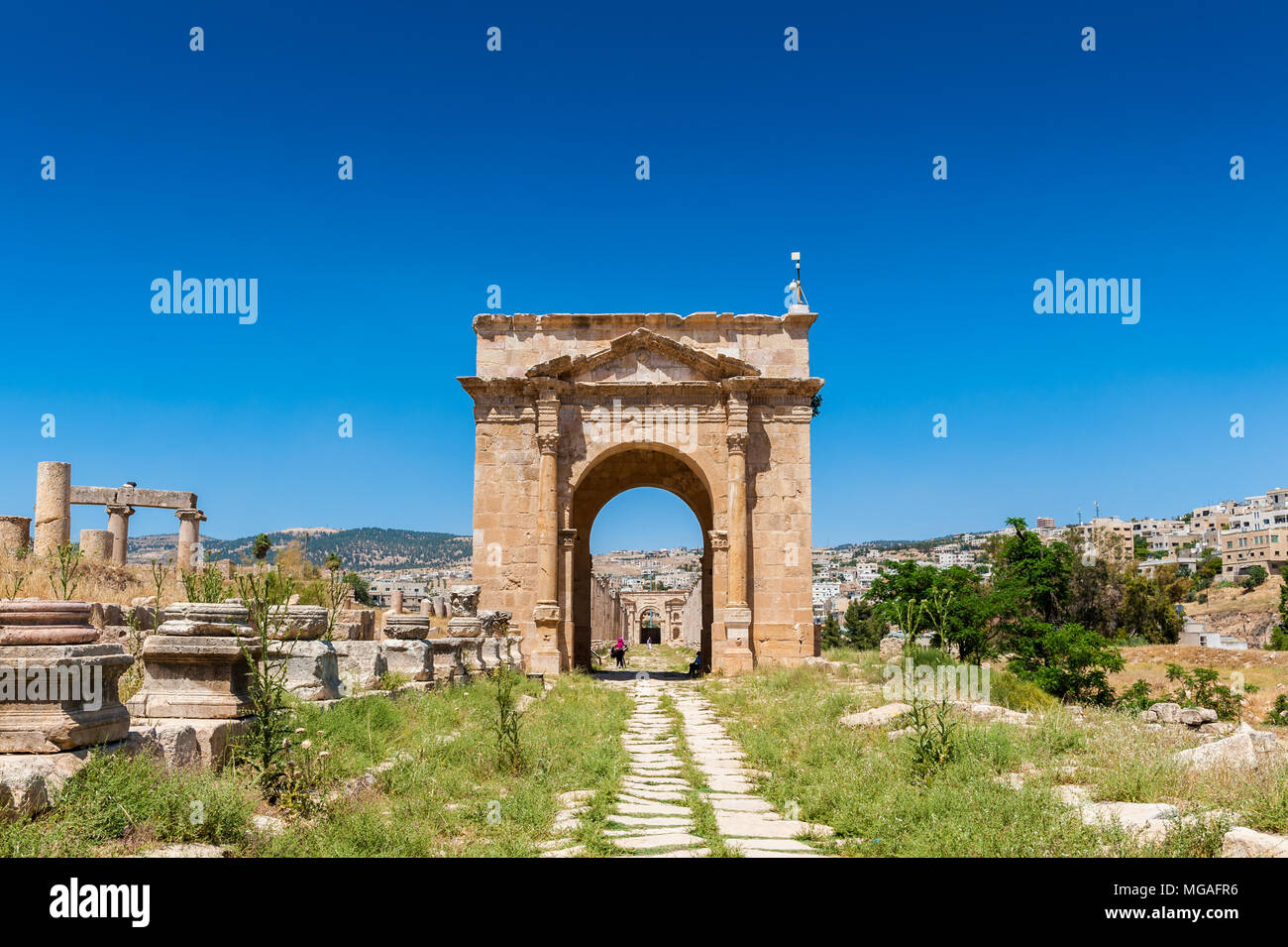 North Gate, Ancient Roman city of Gerasa of Antiquity , modern Jerash ...