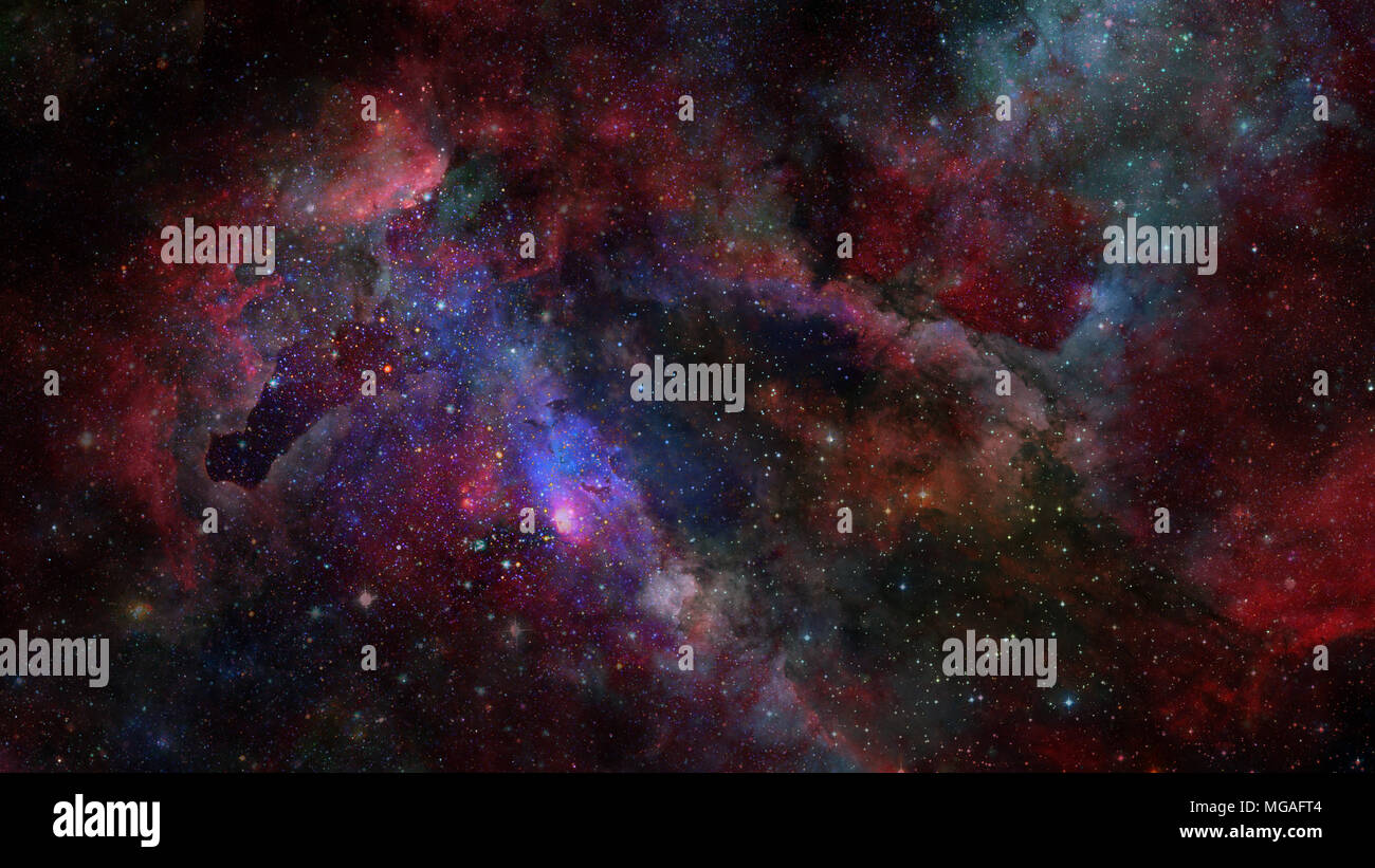 Nebula and stars in outer space. Elements of this image furnished by ...