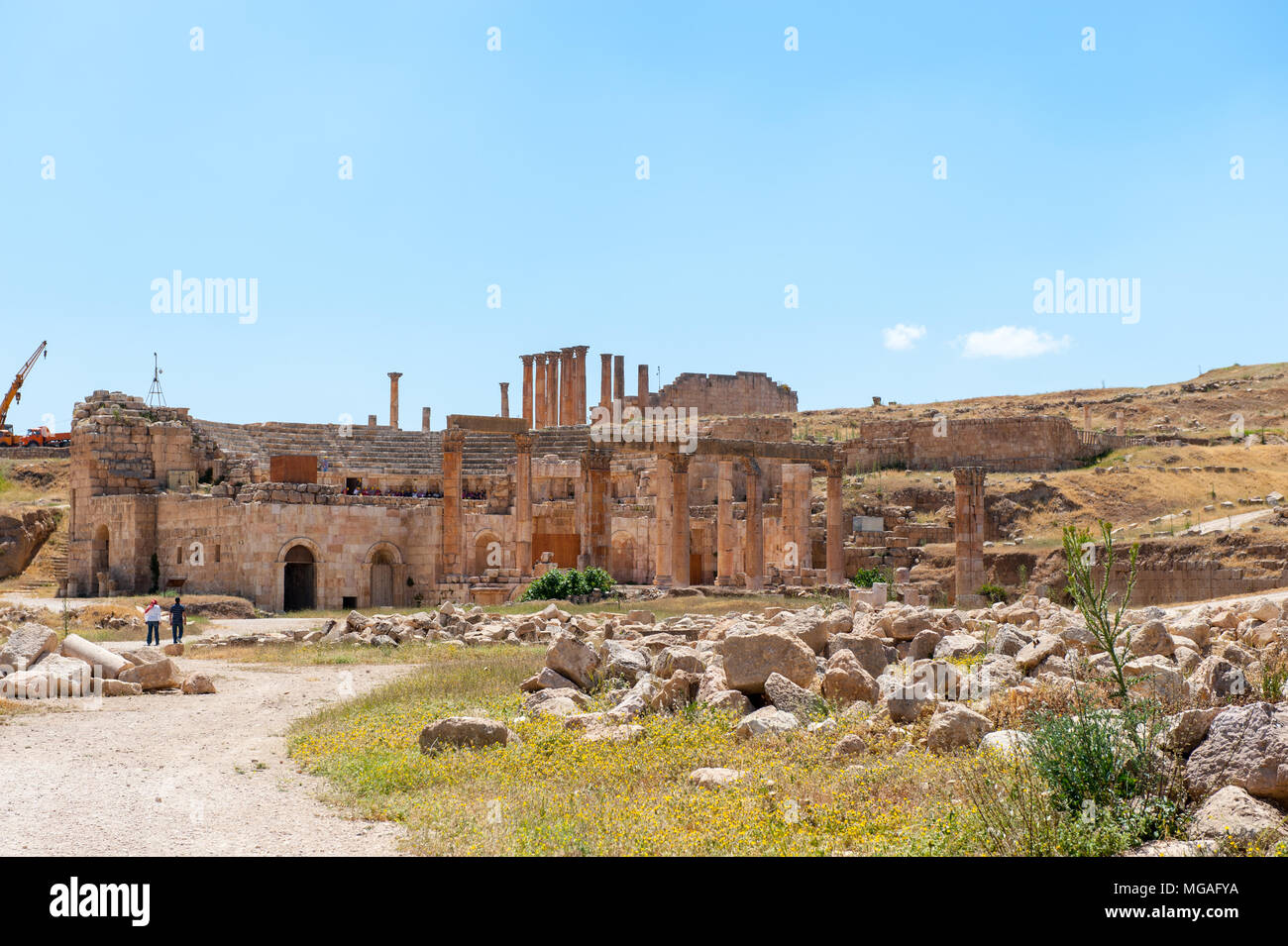 Ancient Roman city of Gerasa of Antiquity , modern Jerash, Jordan Stock ...