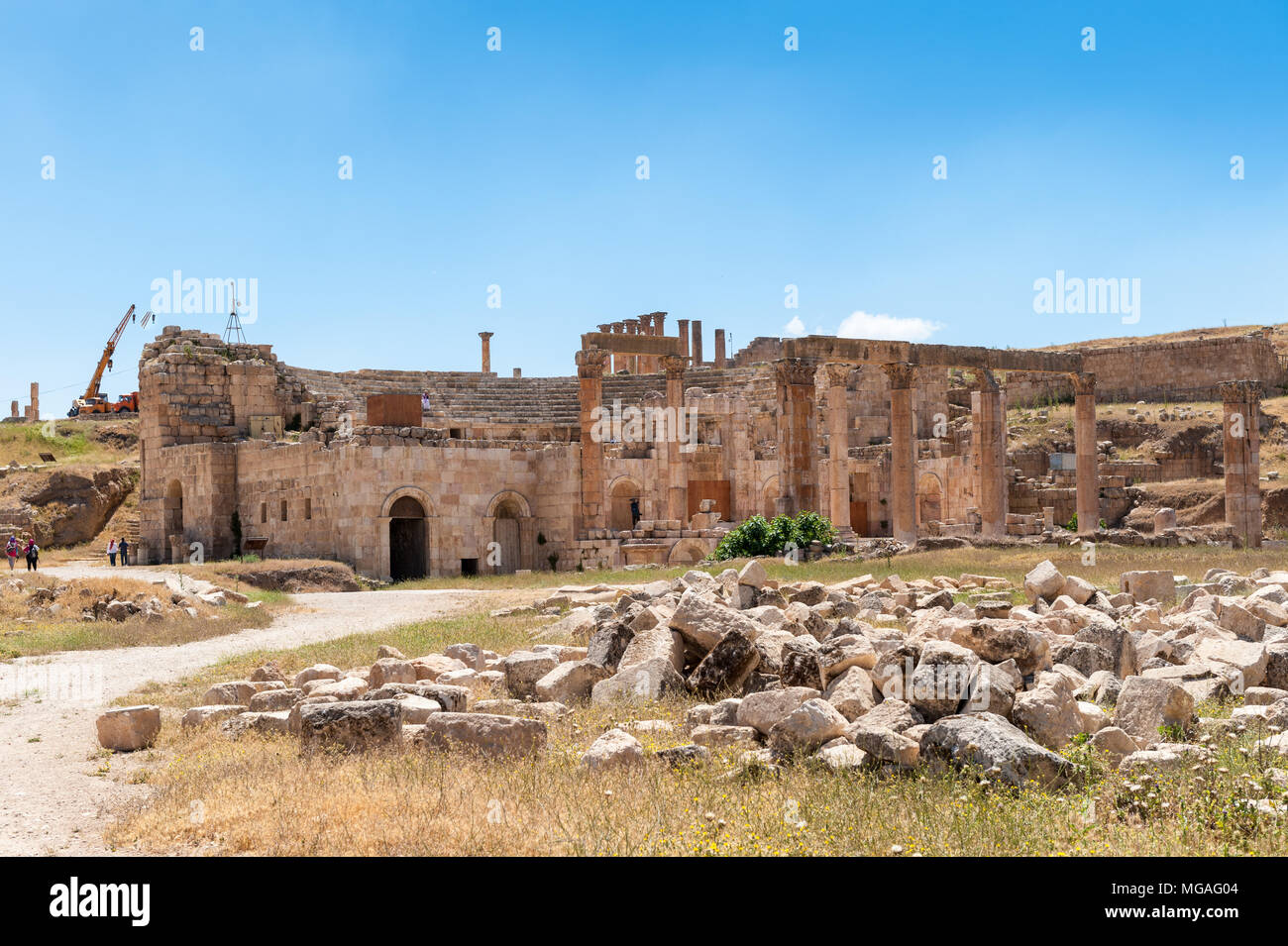 Ancient Roman city of Gerasa of Antiquity , modern Jerash, Jordan Stock ...