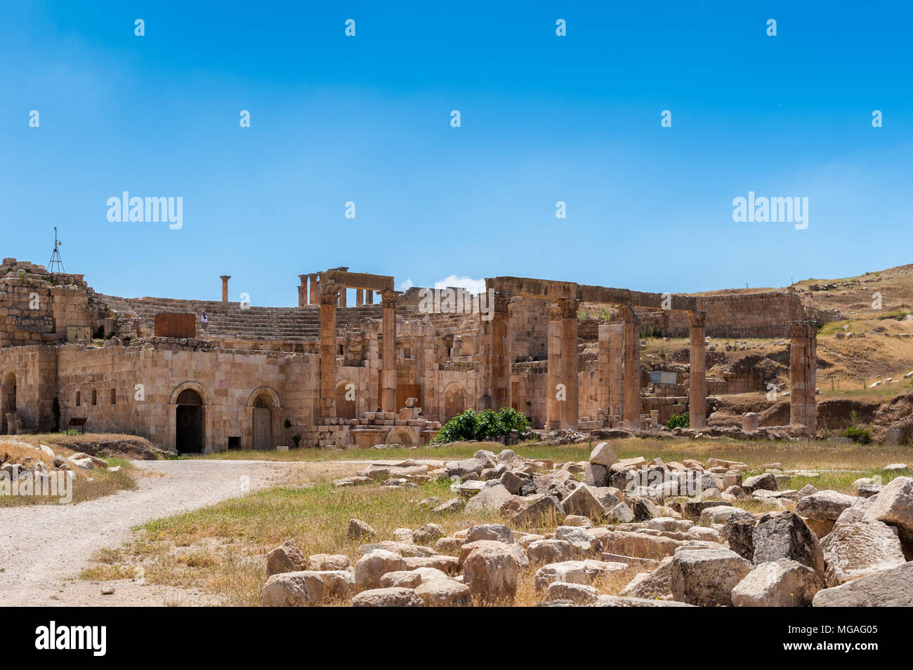 Ancient Roman city of Gerasa of Antiquity , modern Jerash, Jordan Stock ...