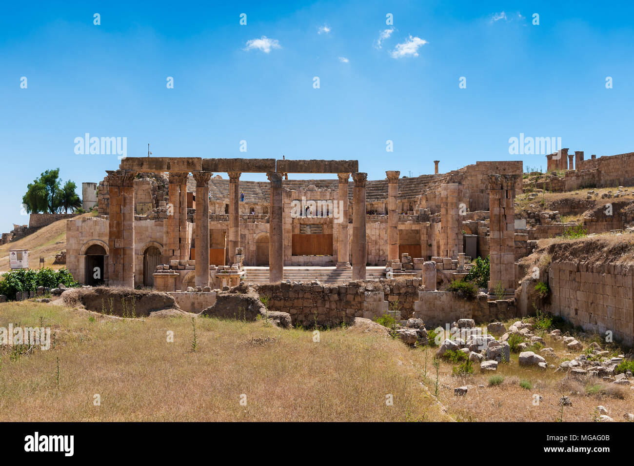 Ancient Roman city of Gerasa of Antiquity , modern Jerash, Jordan Stock ...