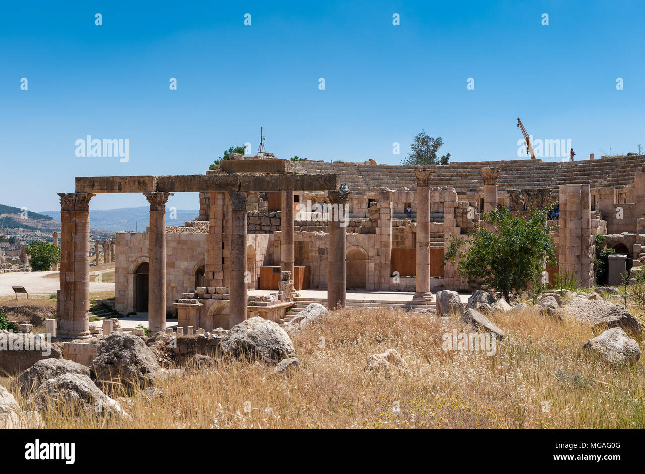 Ancient Roman city of Gerasa of Antiquity , modern Jerash, Jordan Stock ...