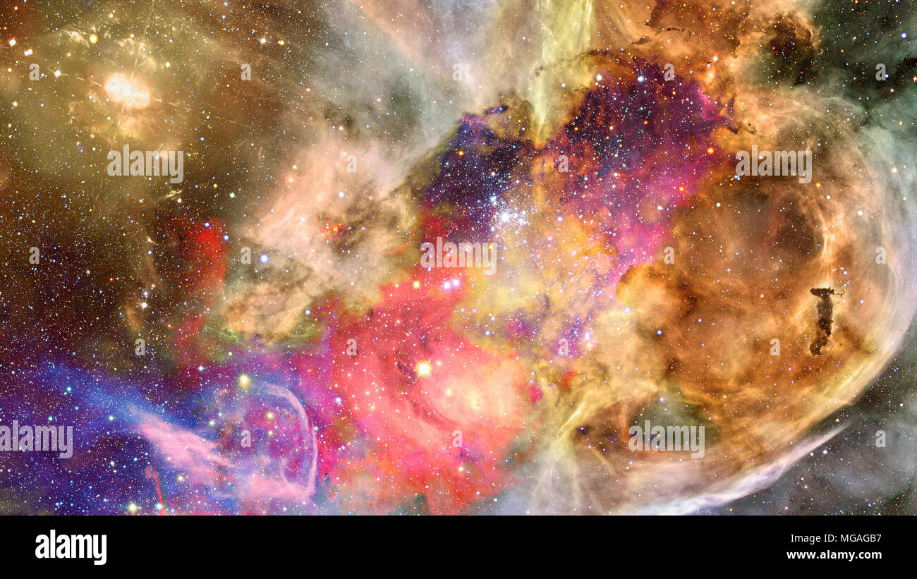 Nebula and stars in outer space. Elements of this image furnished by ...