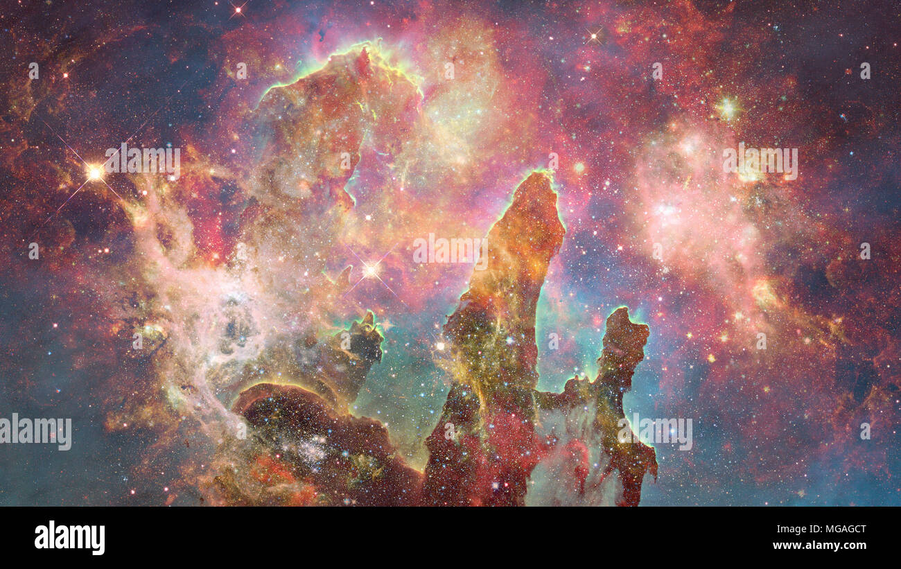 Starry deep outer space - nebula and galaxy Stock Photo - Alamy