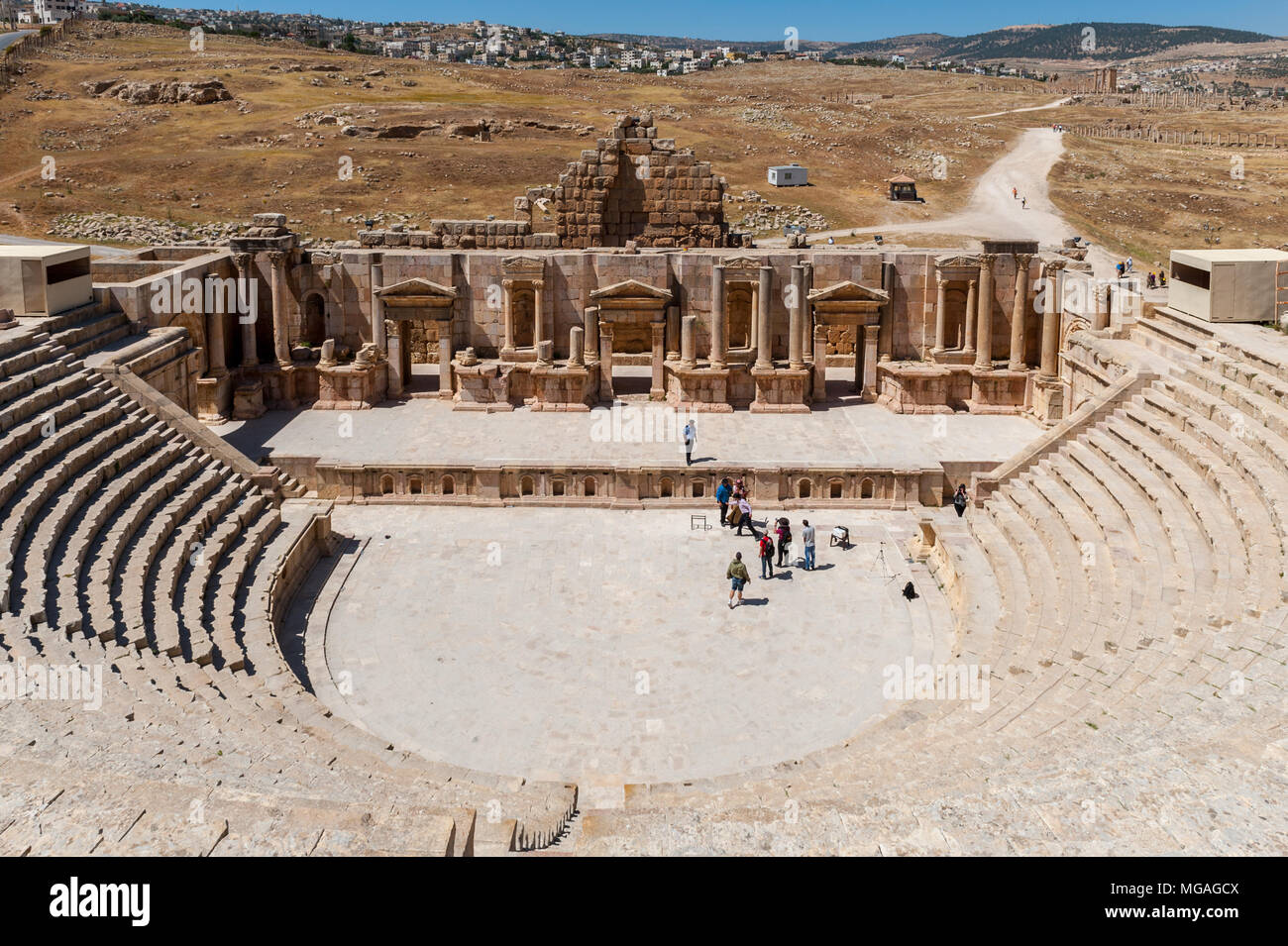 South Theater, Ancient Roman city of Gerasa of Antiquity , modern ...