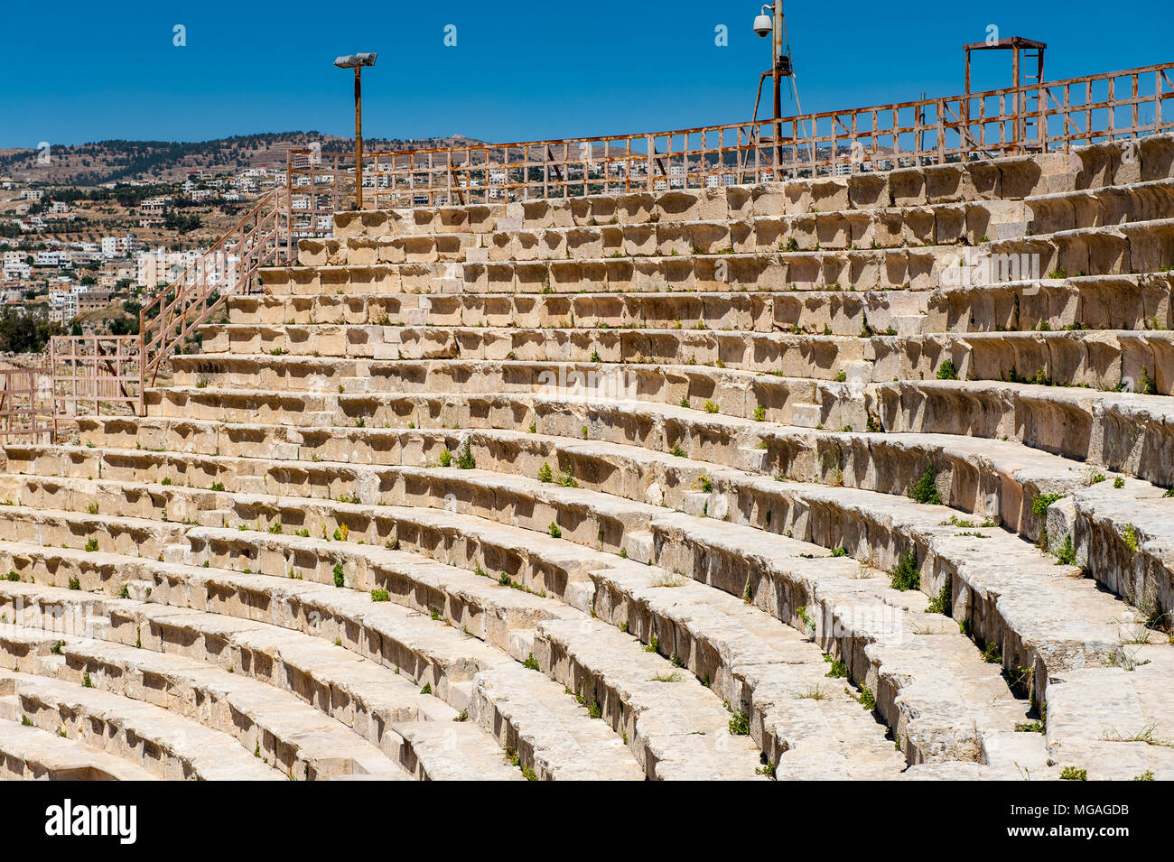 South Theater, Ancient Roman city of Gerasa of Antiquity , modern ...