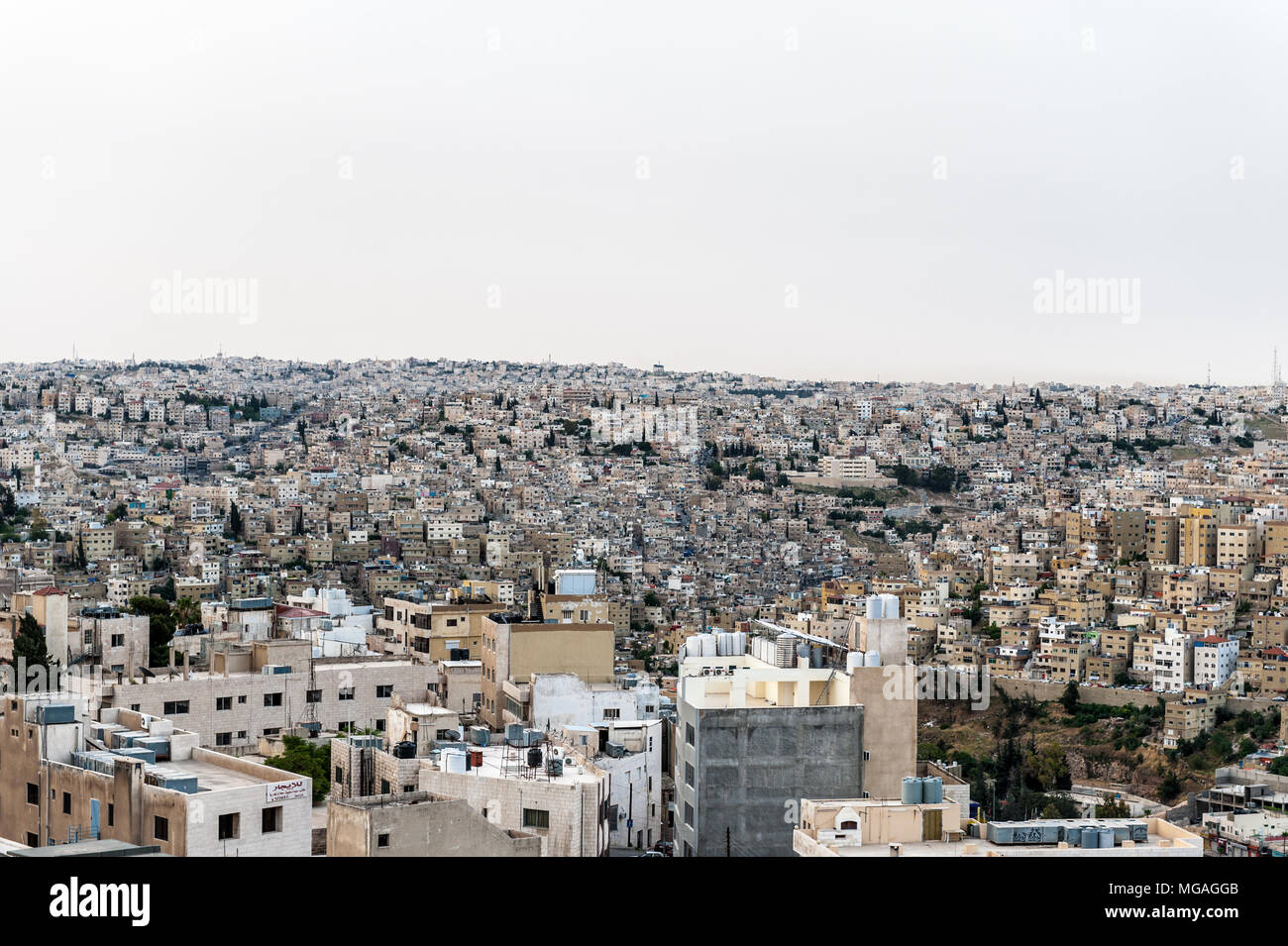 Architecture of Amman, the capital and the largest city of Jordan Stock ...