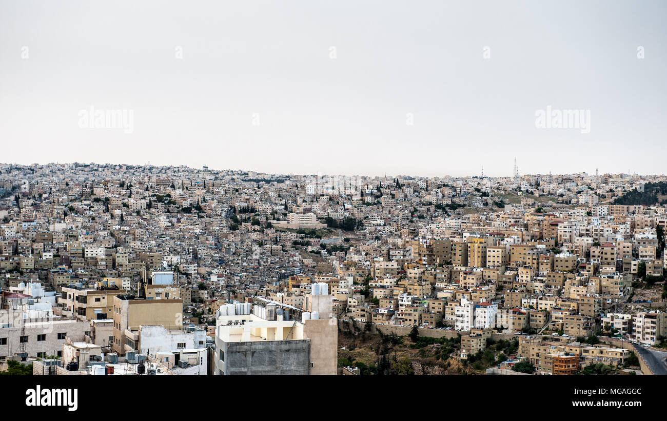 Architecture of Amman, the capital and the largest city of Jordan Stock ...