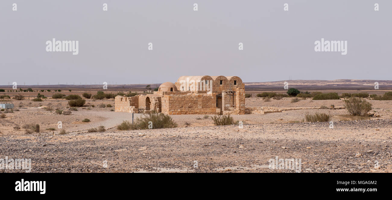 Qasr Amra, a desert castle in Jordan. UNESCO World Heritage site Stock ...