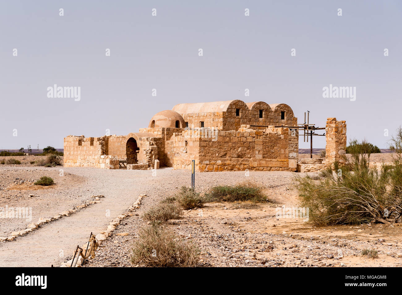Qasr Amra, a desert castle in Jordan. UNESCO World Heritage site Stock ...