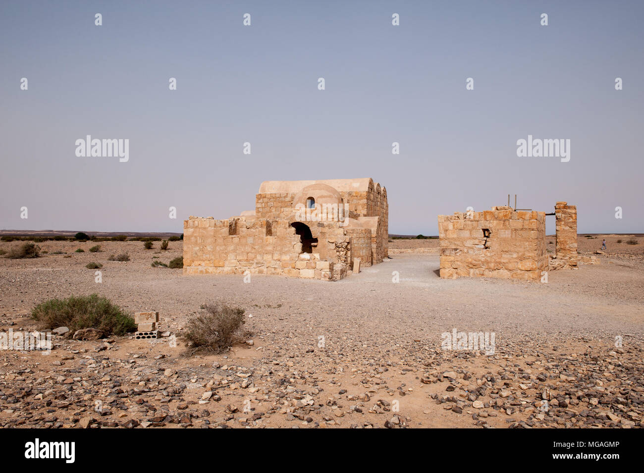 Qasr Amra, a desert castle in Jordan. UNESCO World Heritage site Stock ...