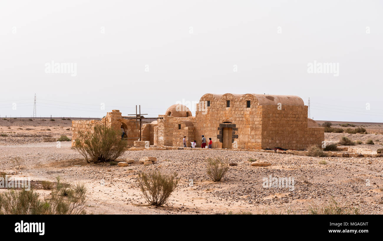 Qasr Amra, a desert castle in Jordan. UNESCO World Heritage site Stock ...