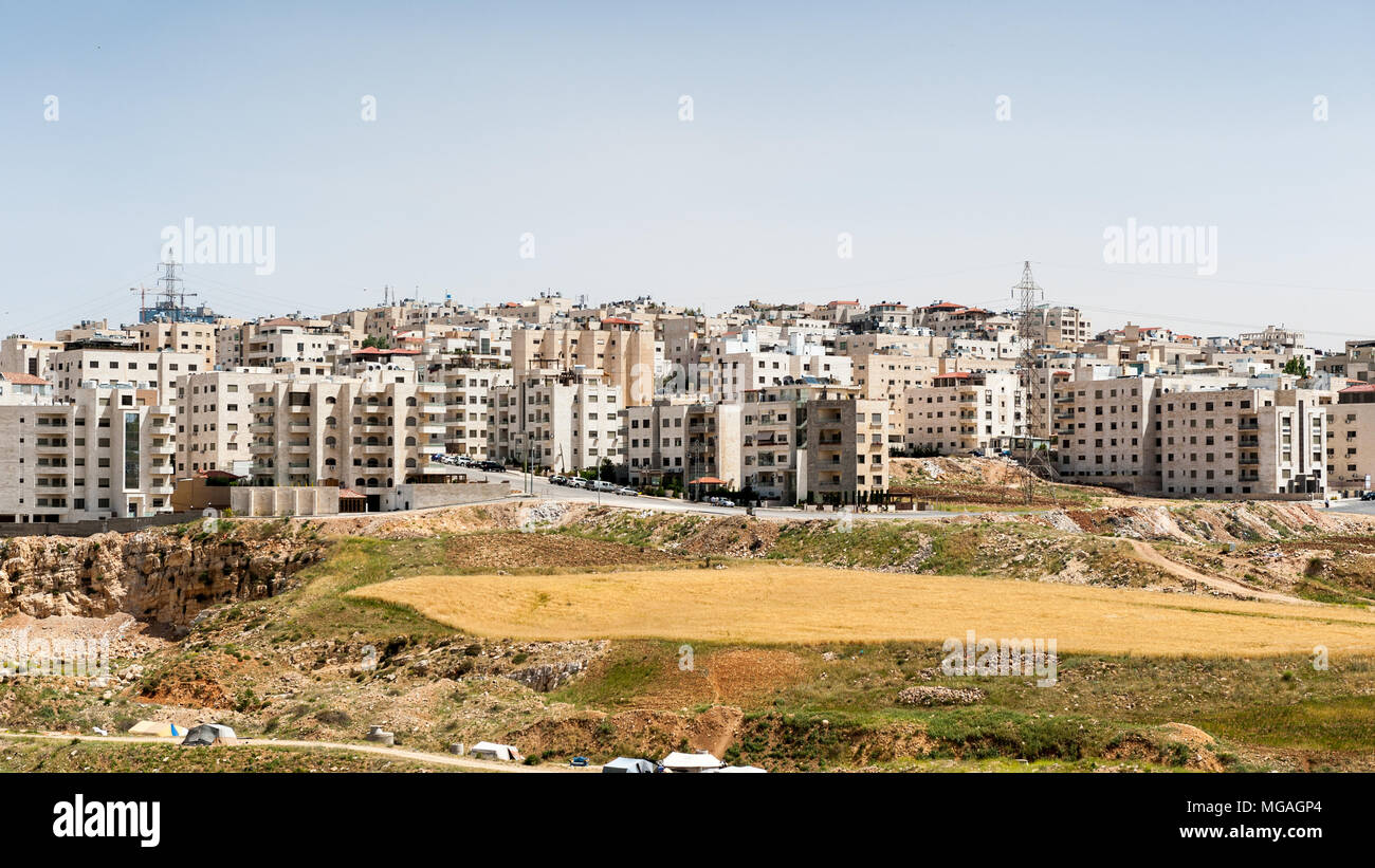 Architecture of Amman, the capital and the largest city of Jordan Stock ...