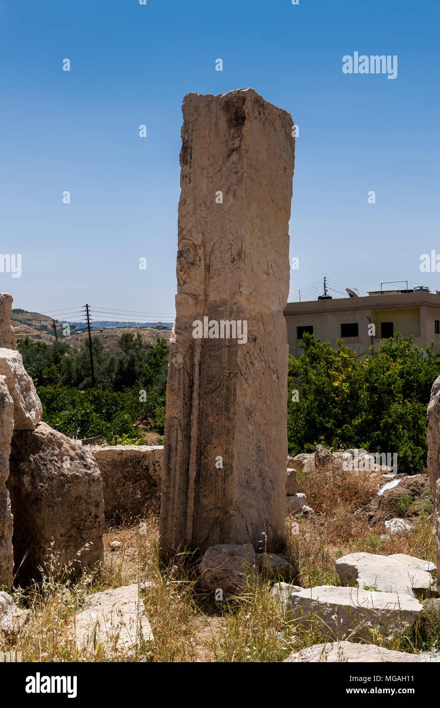 Stones of the Ruins of the Qasr al Abd, a large ruin in Iraq Al Amir ...
