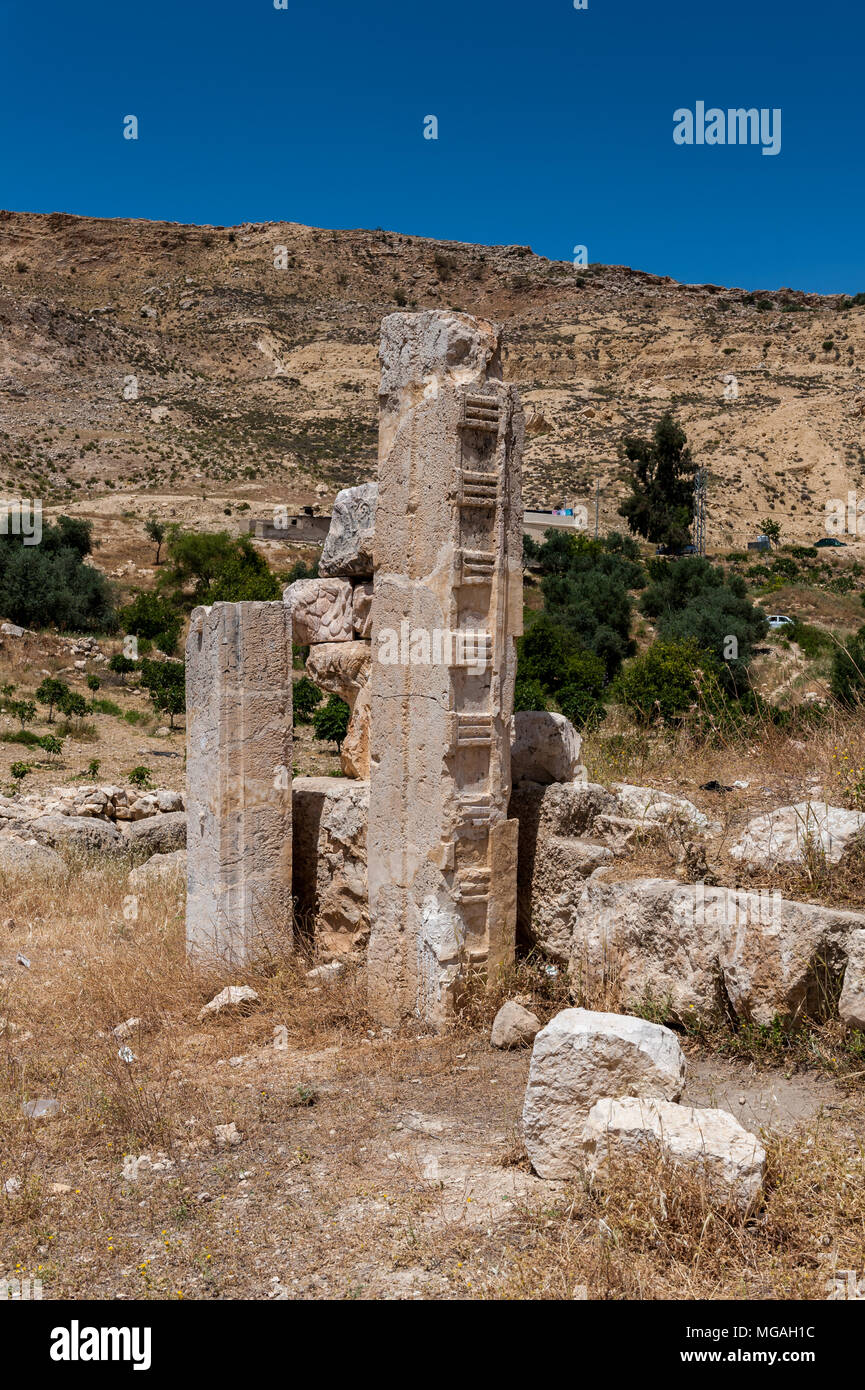 Stones of the Ruins of the Qasr al Abd, a large ruin in Iraq Al Amir ...