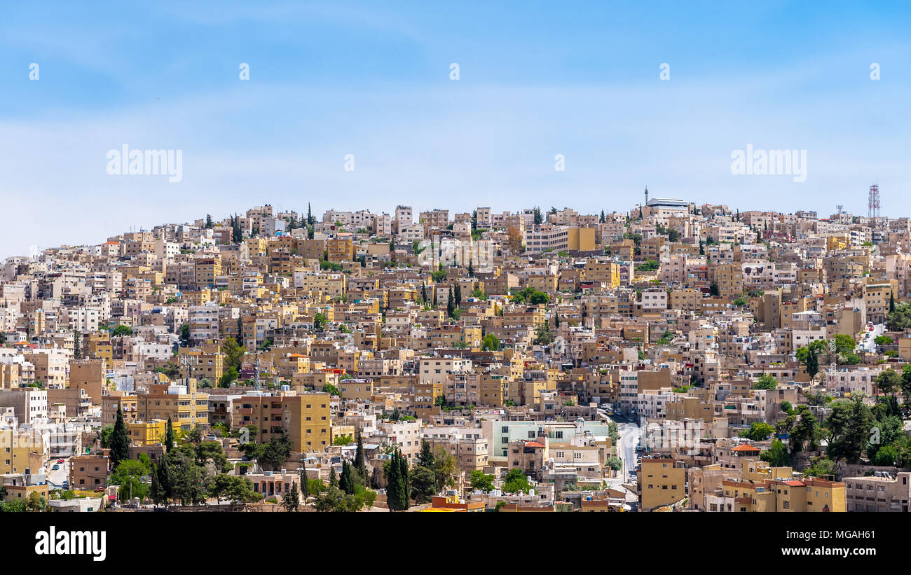 Architecture of Amman, the capital and the largest city of Jordan Stock ...