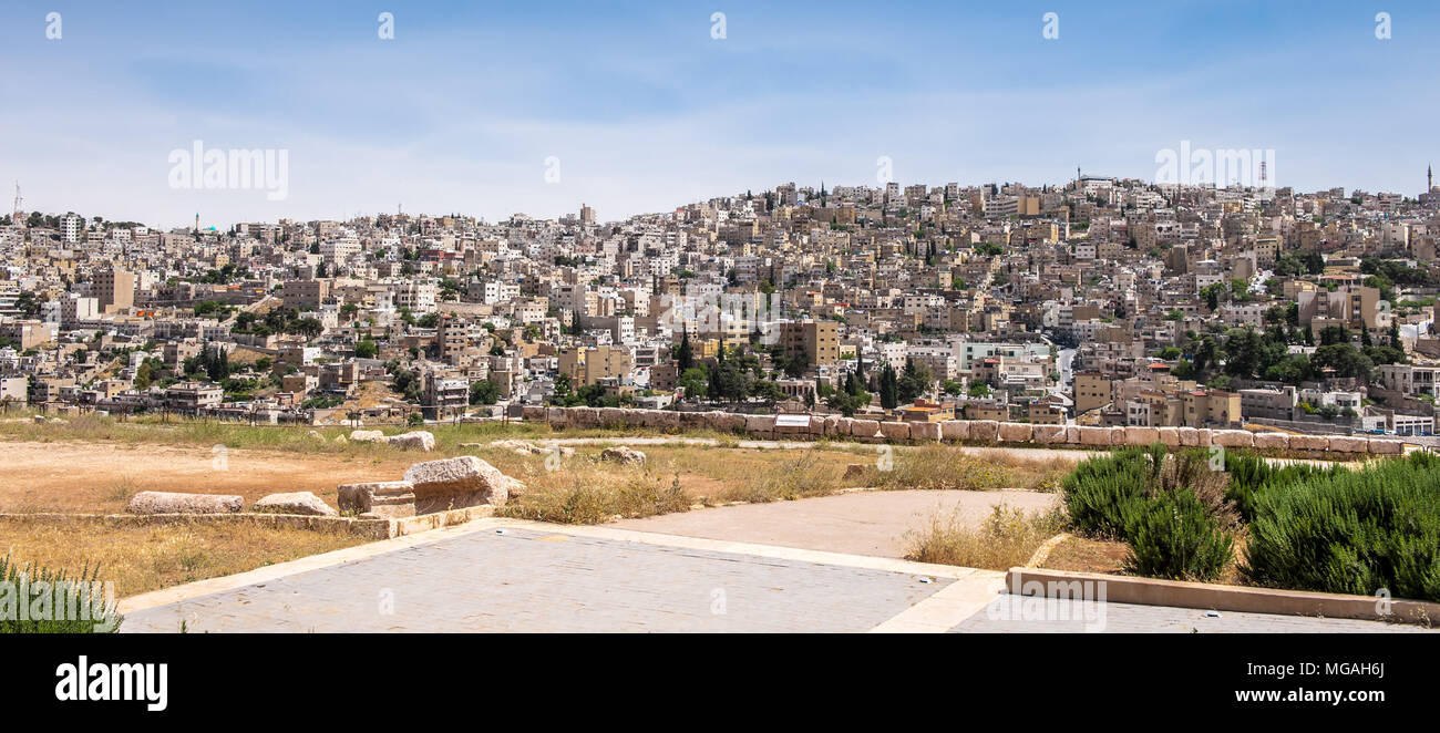 Architecture of Amman, the capital and the largest city of Jordan Stock ...