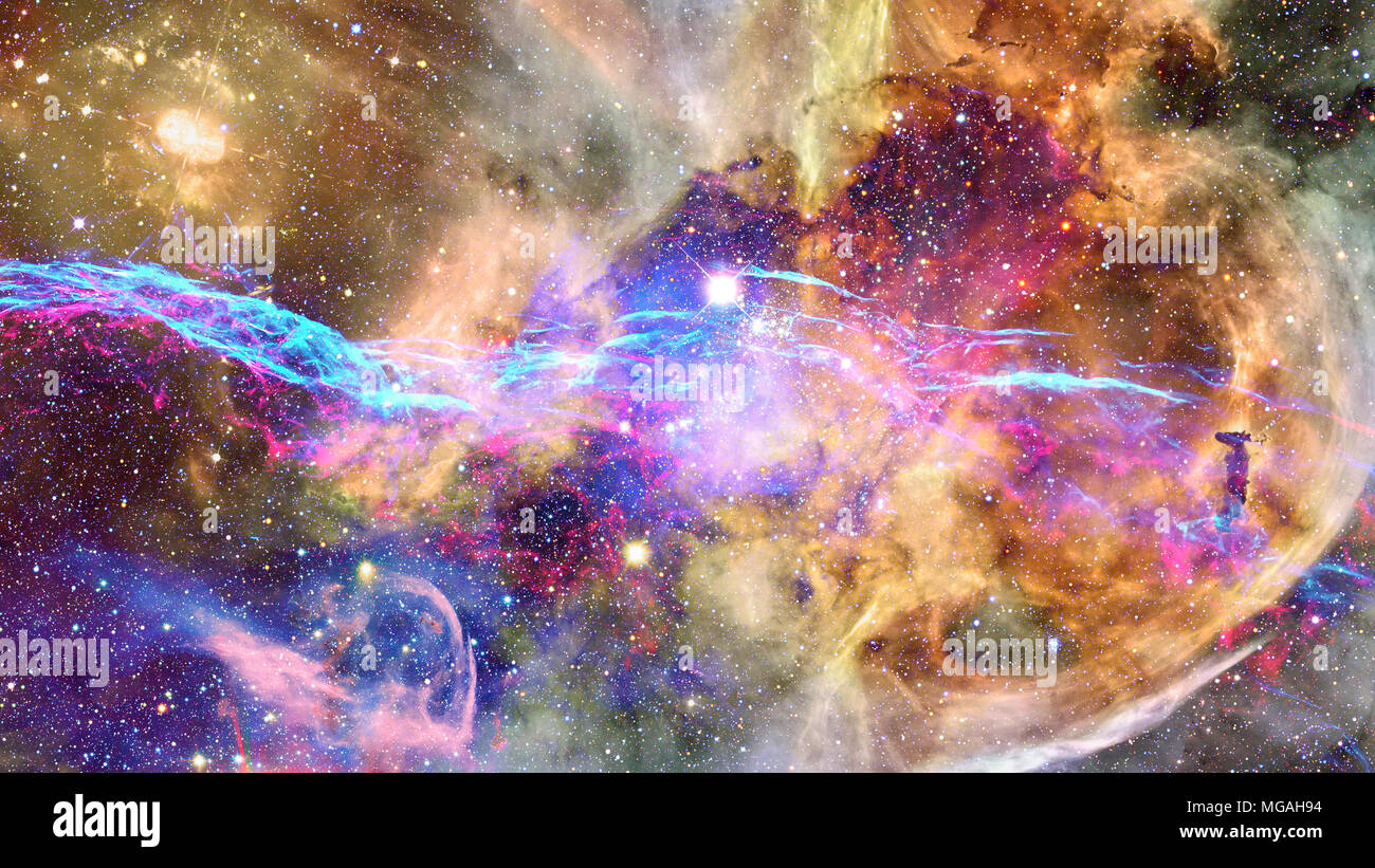 Nebula and stars in outer space. Elements of this image furnished by ...